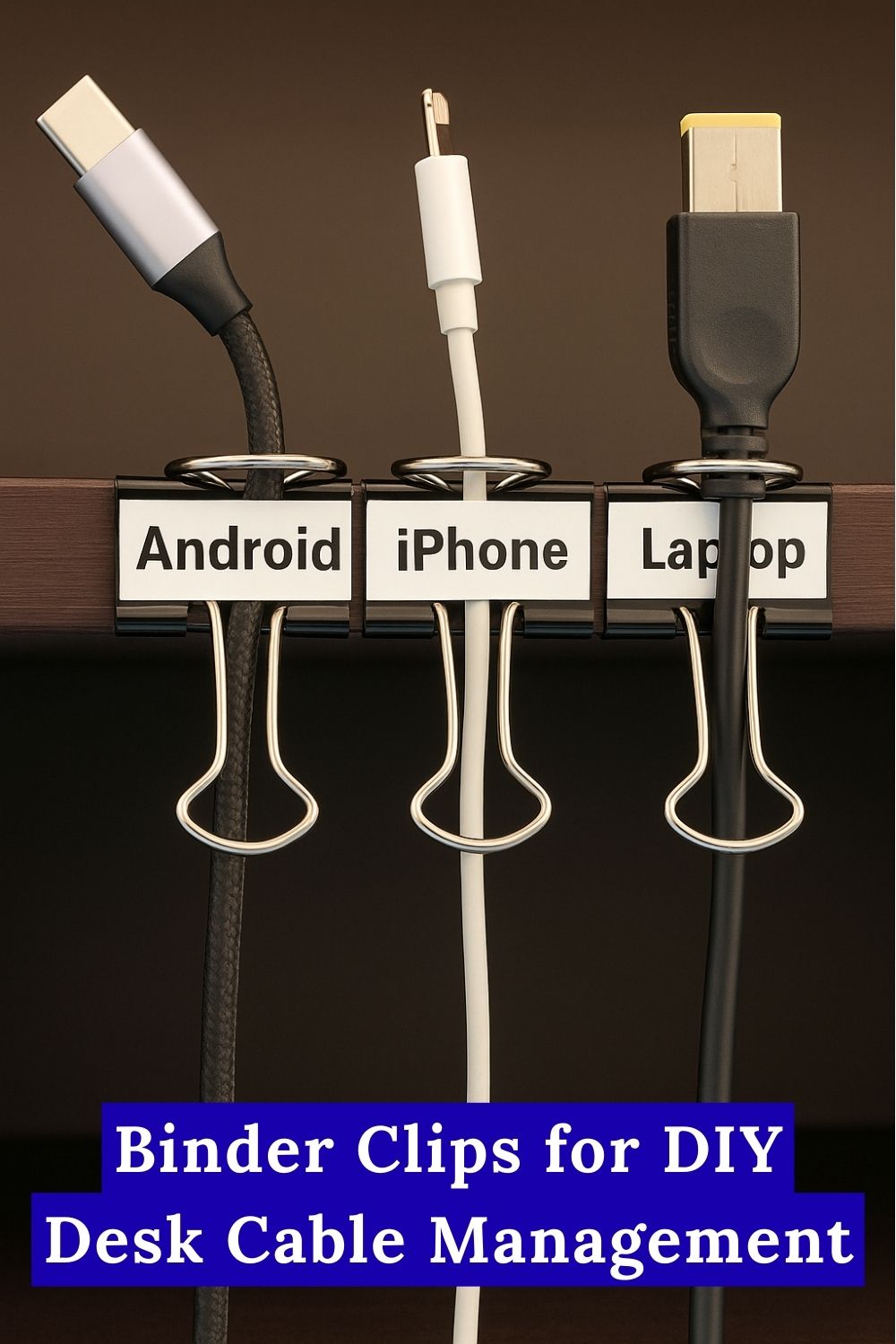 How to Use Binder Clips for DIY Desk Cable Management - Life Coach Hub