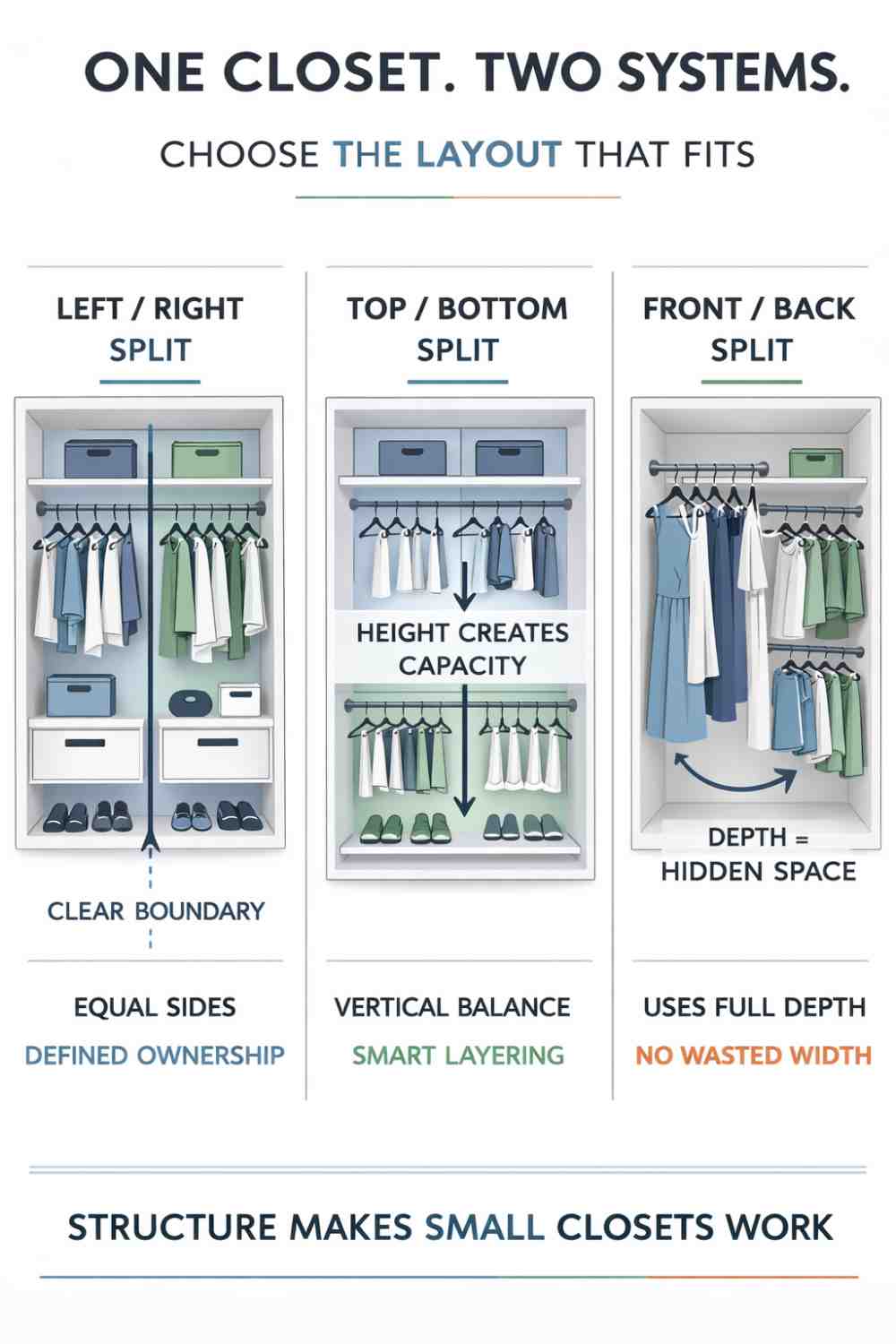 How to Divide One Small Closet Between Two People - Life Coach Hub
